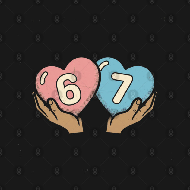 67 Hearts Meme Funny Valentines Day - 67 Hearts Meme - T-Shirt | TeePublic