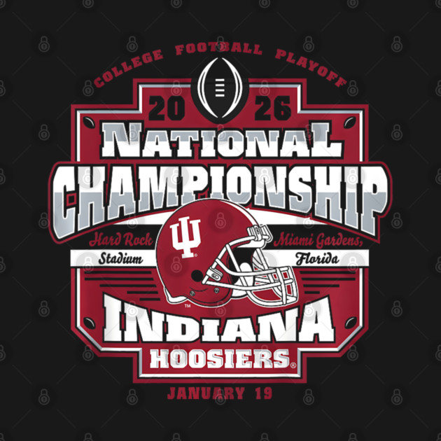 Indiana Hoosiers Cfp National Championship 2026 Icon Black - Indiana ...