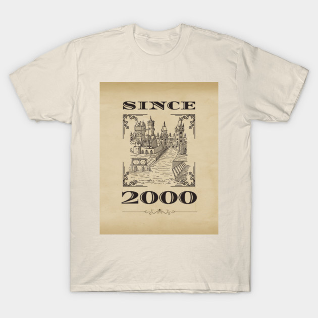 Vintage Castle Design Since 2000 - Castle - T-Shirt | TeePublic