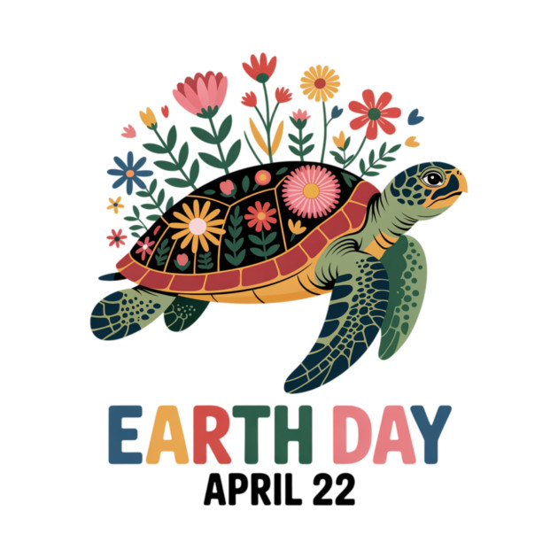 Cute Turtle Celebrate Earth Day 2026 Restore Sea Art Turtle - Cute ...