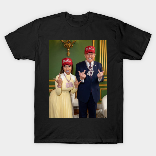 Nicki Minaj Donald Trump Comic Style Poster - Donald Trump - T-Shirt ...