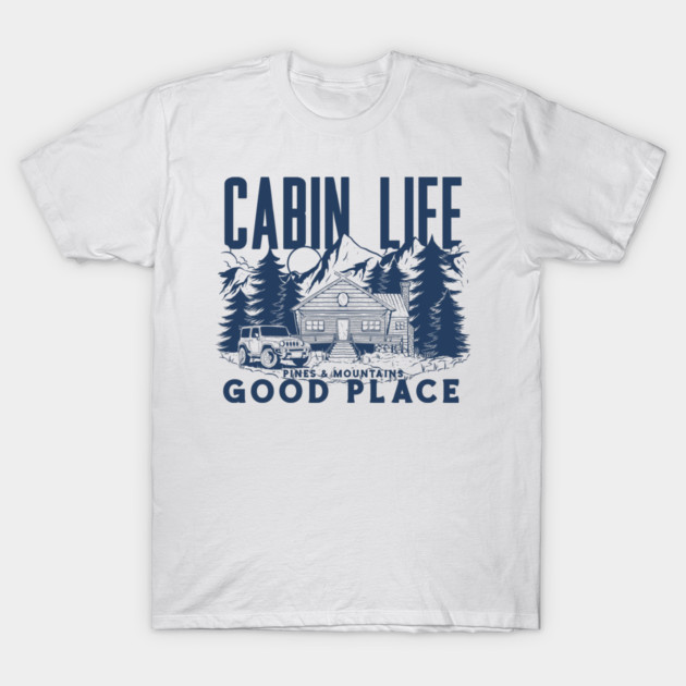 Cabin Life Mountain Retreat Illustration – Pine Forest Outdoor ...