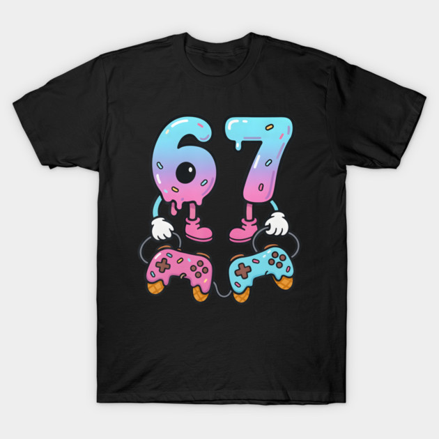 67 Ice Cream Drip Gamer Six Seven Gen Alpha - Custom Printed Apparel ...