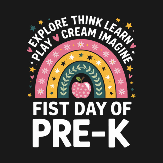 Back To School Rainbow Happy First Day Of Pre-K Gift - Back To School ...