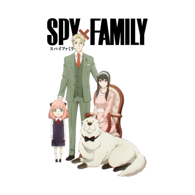 Vintage Anime Family And Dog - Spy X Family - T-Shirt | TeePublic