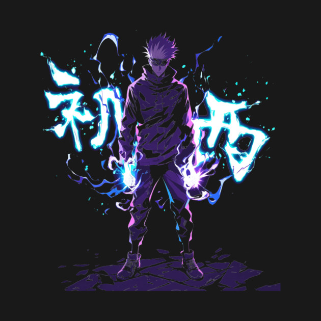 Satoru Gojo Powerful Aura Jujutsu Kaisen - Satoru Gojo - T-Shirt ...