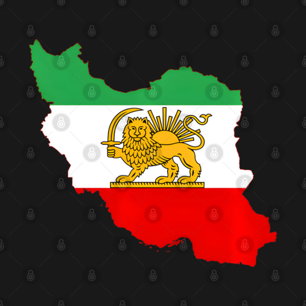 Persian Lion Flag Iran Map Iranian Heritage Flag ... - Persian Pride ...