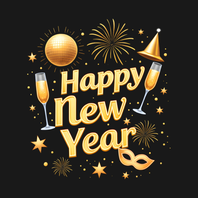 HapNew Year 2026 New Years Eve Party Countdown Fireworks - New Year ...