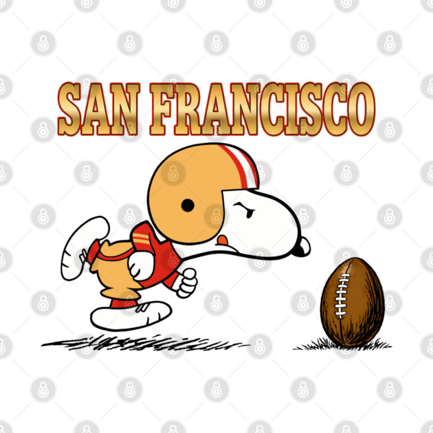 Snoopy San Francisco 49ers Football Fan - Go 49ers F0007 - Vintage - T ...