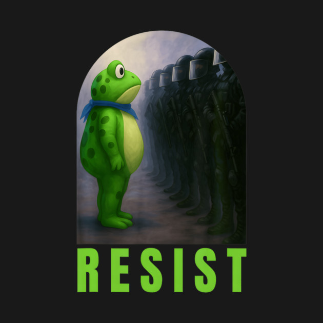 Portland Frog Protest Satire Activism - Portland Frog Protest - T-Shirt ...