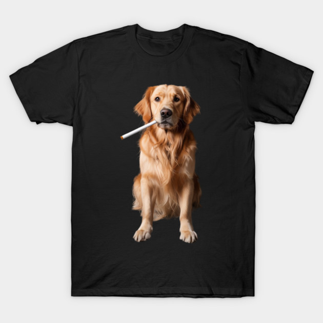 I Got That Dog in Me Golden Retriever Dog Smoking Cigarette - I Got ...