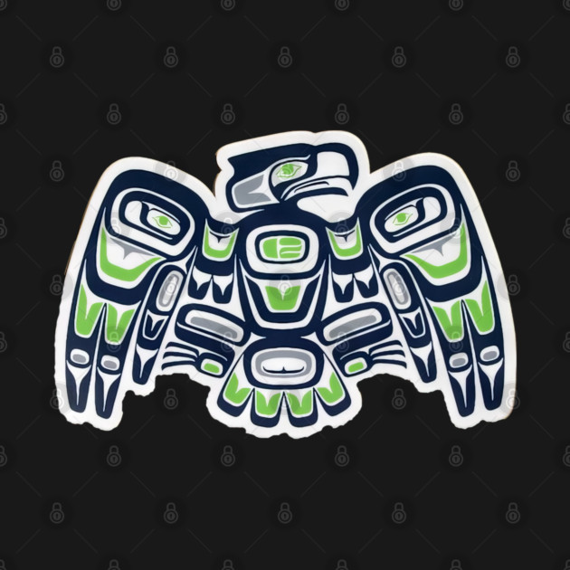 Seattle Seahawks Unique Tribal Indigenous Design - Oni Warrior #39 ...