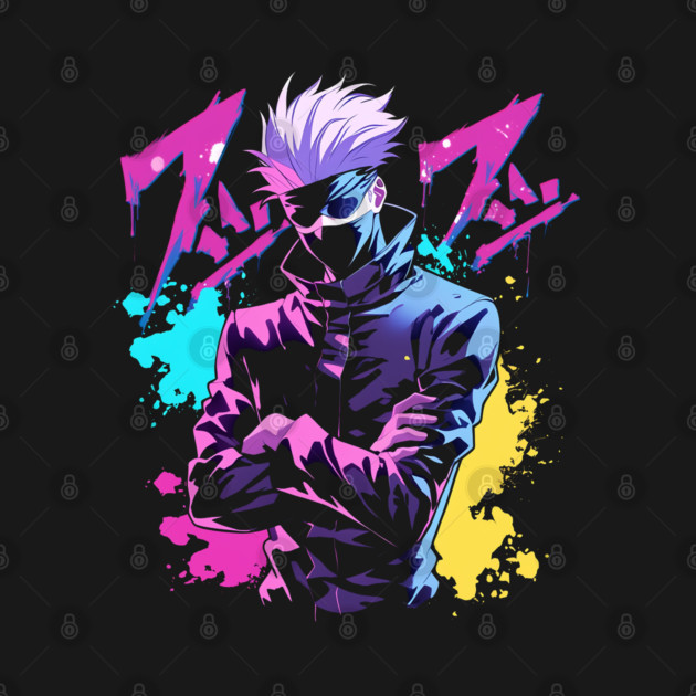 graffiti gojo satoru fan art - Gojo Satoru - T-Shirt | TeePublic