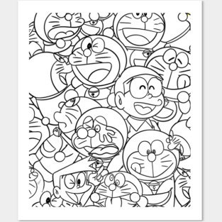 printable family doraemon coloring pages