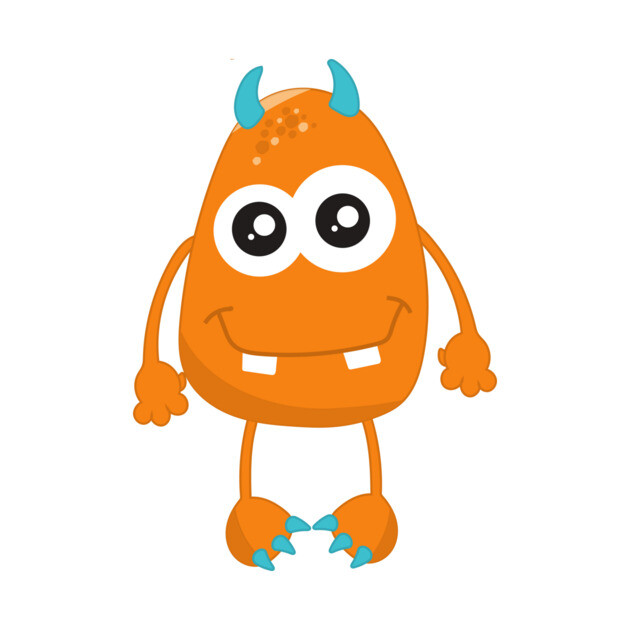 cute orange monster