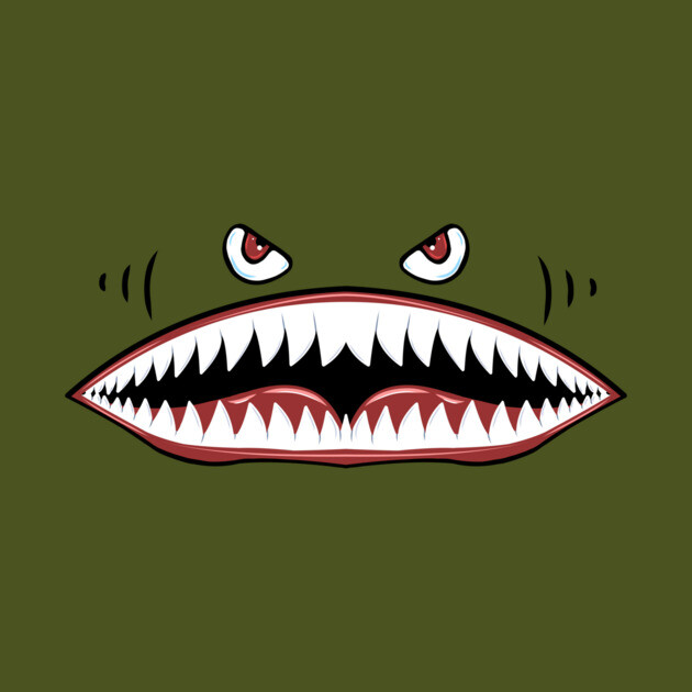 nose art shark mouth
